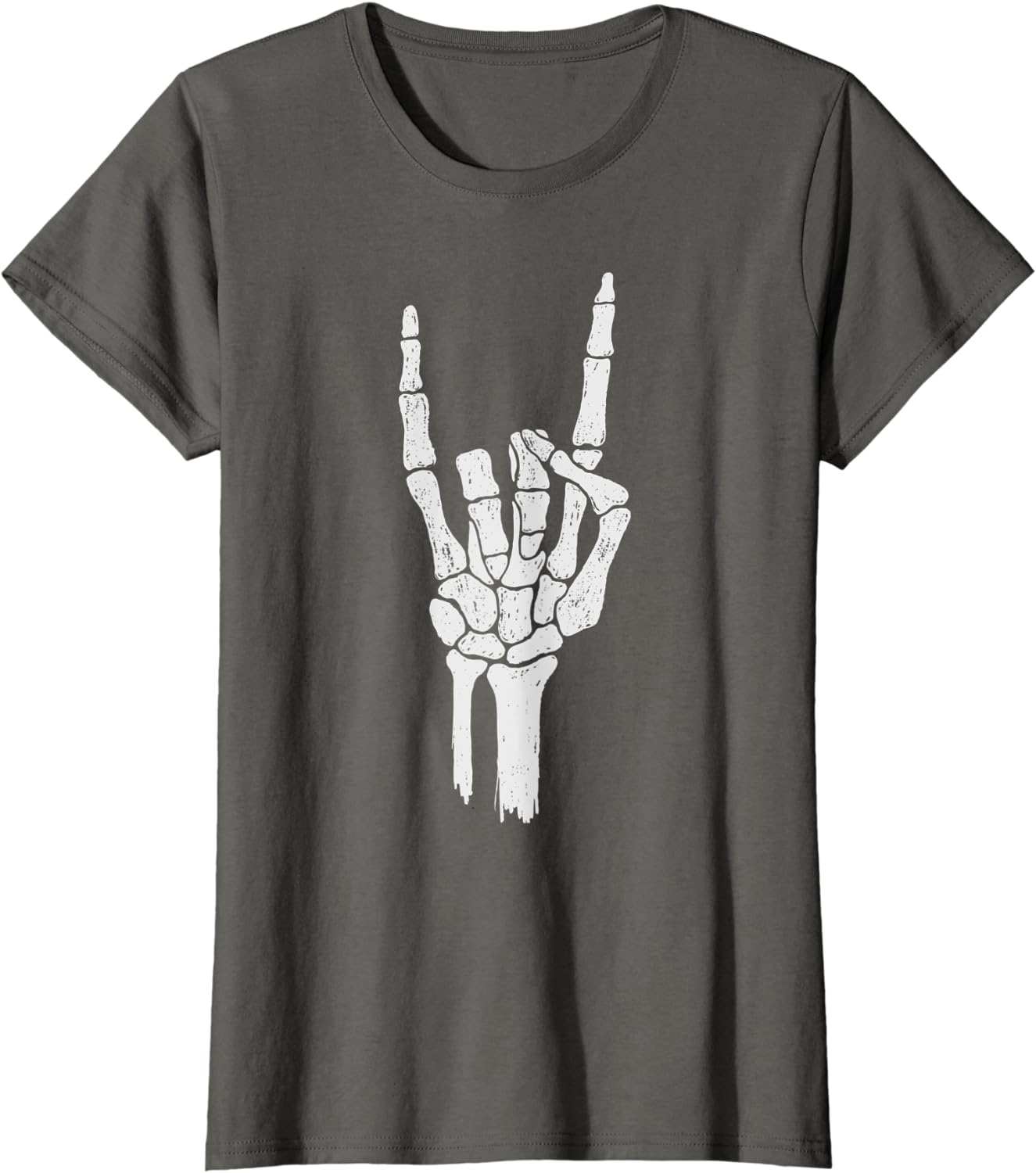 Skeleton Hand Shirt | Devil Horns Rock Hand Gesture Tee Limp Bizkit ...