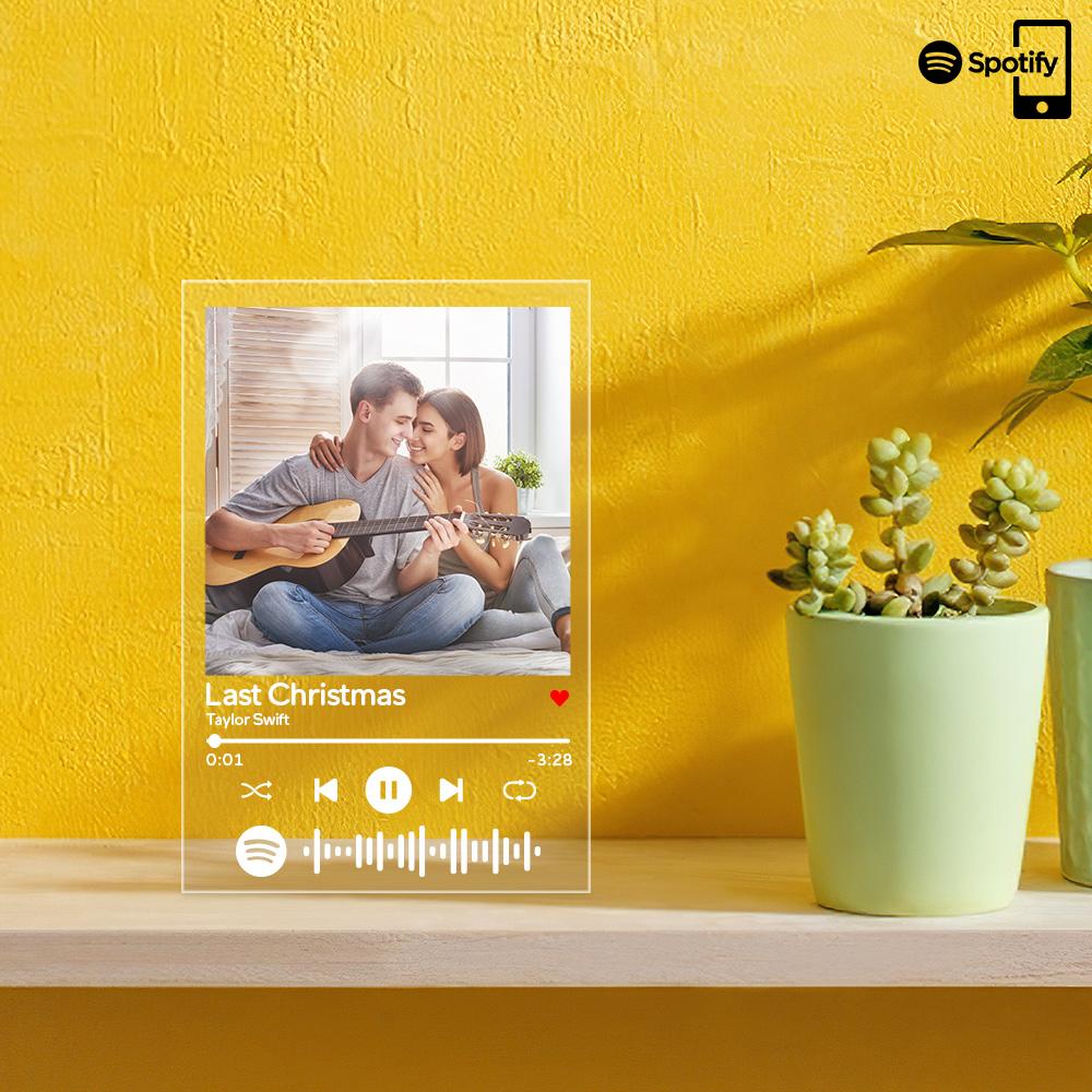 Spotify Glass 3 Sizes - Custom Spotify Code Song Art Glass Acrylic ...