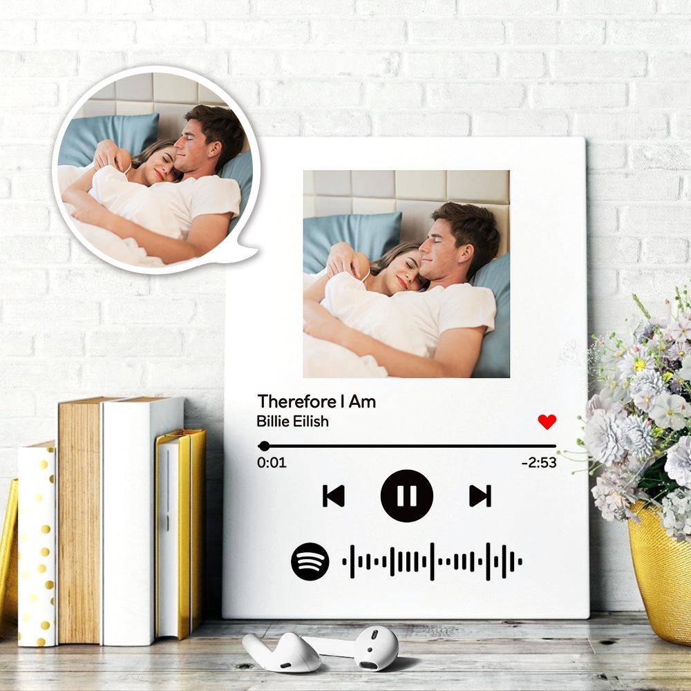 Custom Scannable Spotify Code Painting Canvas Personalized Photo Oil ...