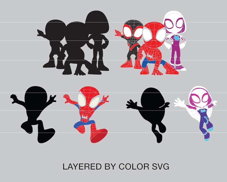 Spidey and Friends Svg, Layered SVG Bundle | 23 svg bundle | Cricut cut ...