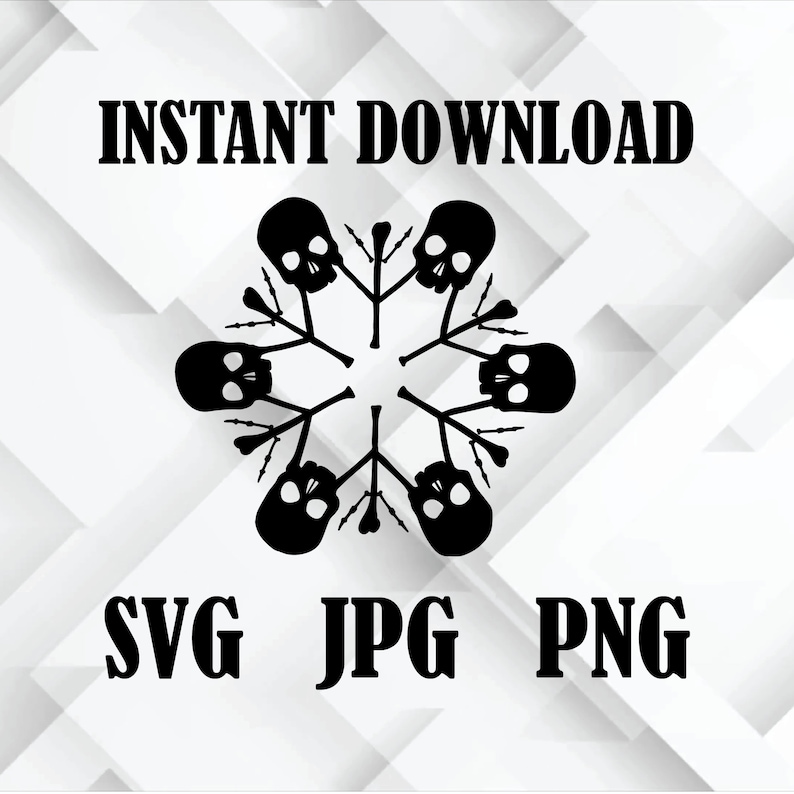 Fancy Snowflake Svg, Skeleton Snowflake Svg PNG JPG | snowflakesvg.com