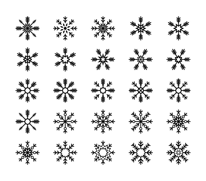 Fancy Snowflake Svg, Winter Christmas Snowflake Svg Bundle Cut File ...