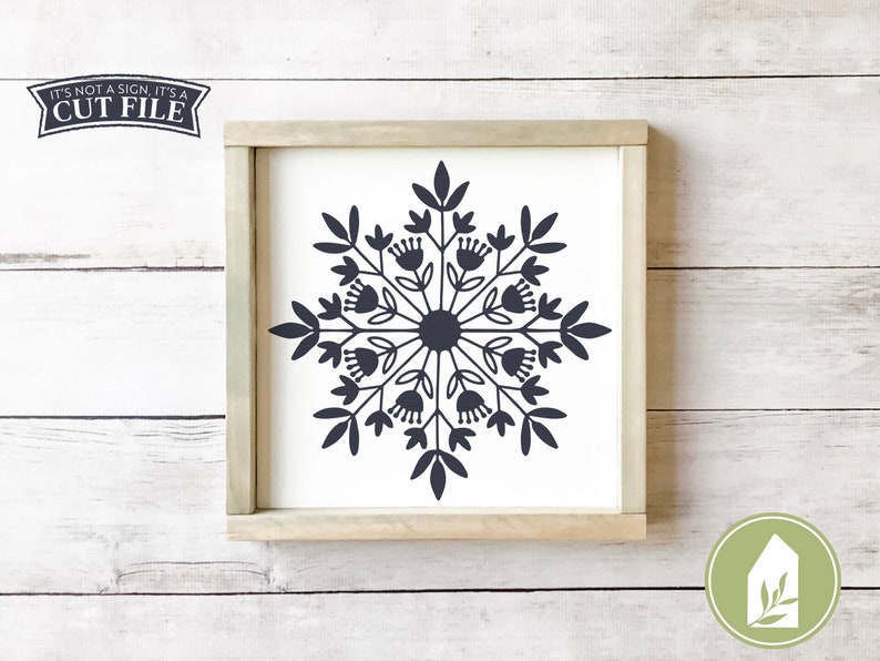 Fancy Snowflake Svg, Scandinavian Snowflake Svg Farmhouse Christmas ...