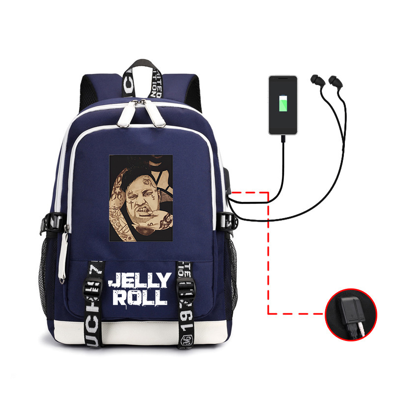 Shop Durable Jelly Roll 2D Printed USB Backpack At An Affordable Price ...