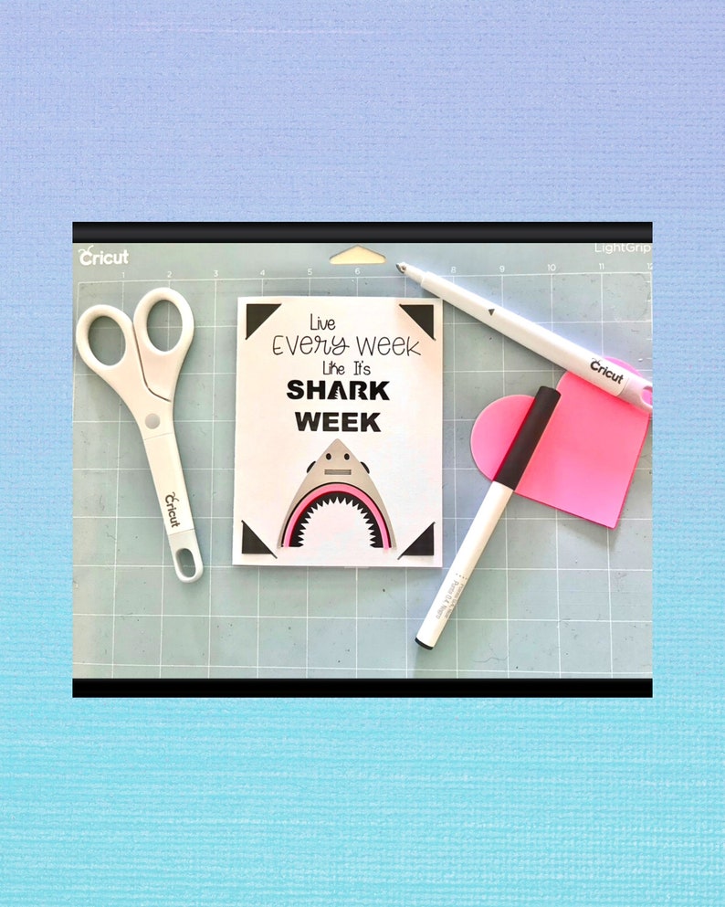 Shark Week Funny Encouragement Card SVG High Quality Perfect for your ...