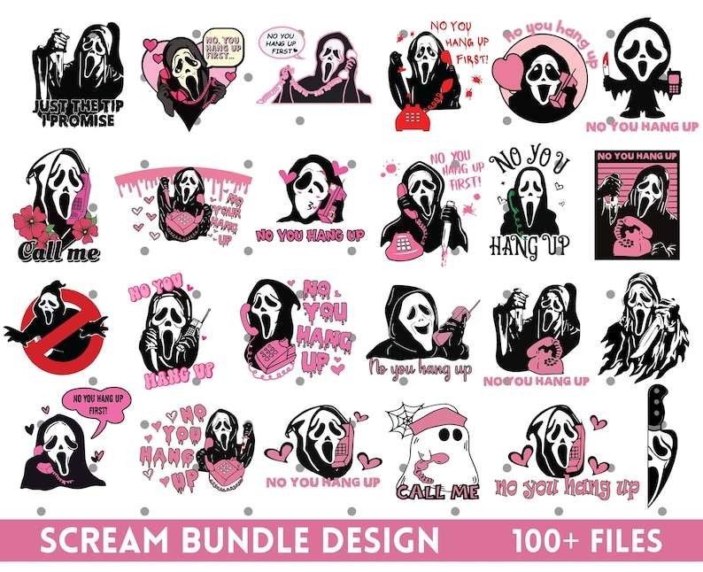 Scream SVG Bundle, Ghost Face Svg, No You Hang Up svg, Scream Ghost ...