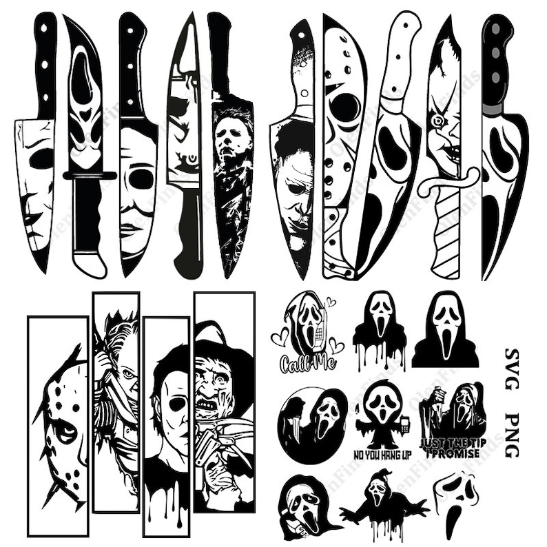 Horror SVG Knife Svg,Western Gothic Svg,Horror Movie Characters Svg ...