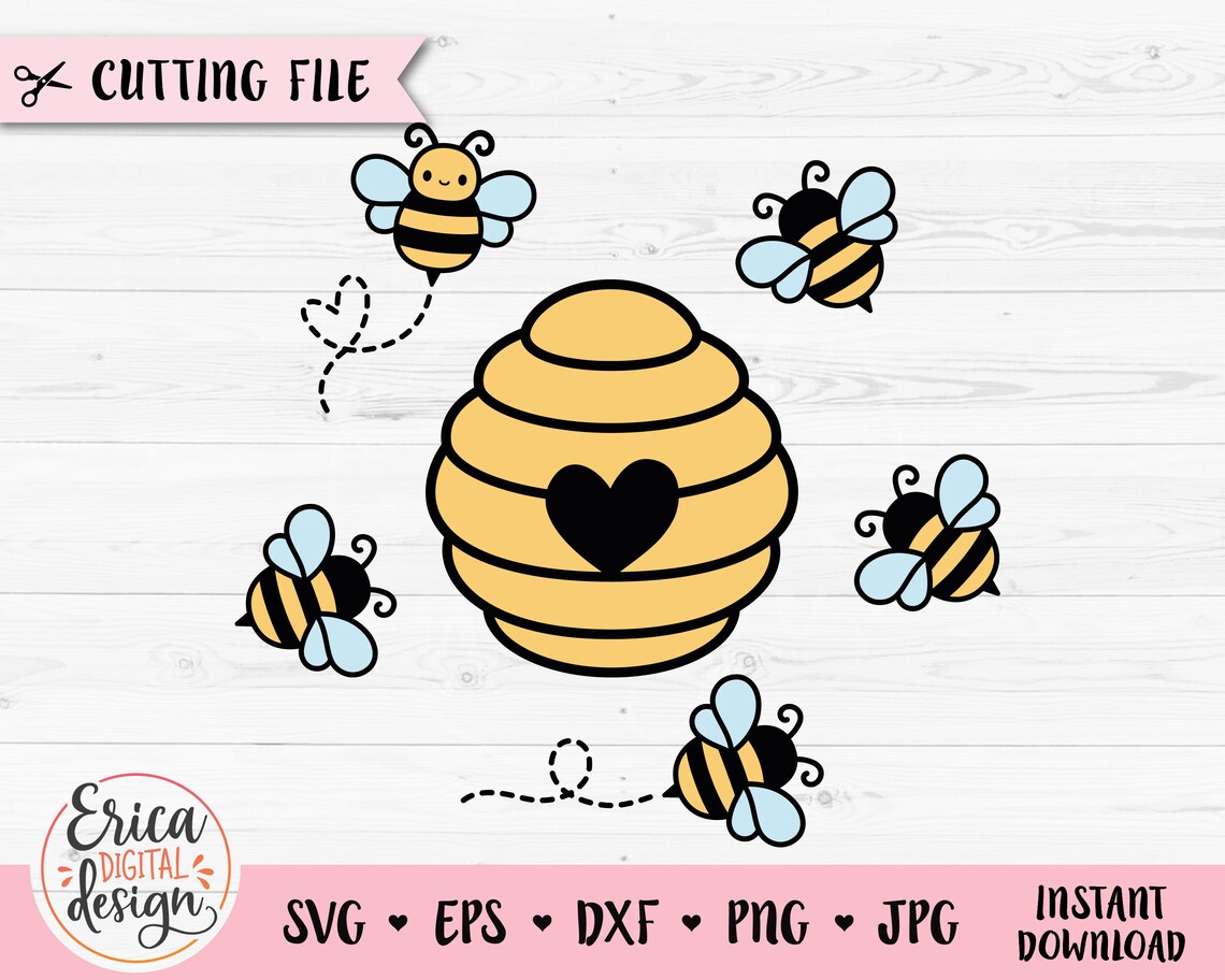 Bee Hive Svg | beesvg.com