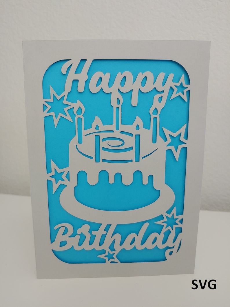 Happy Birthday Svg Card, Birthday Cake Card | happybirthdaysvg.com