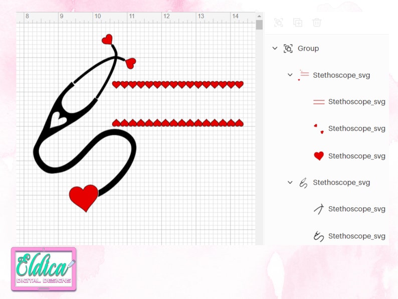 Download Heart Stethoscope Monogram SVG Designs For Your Craft Projects ...