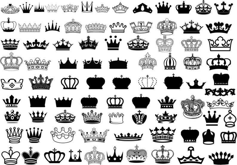 Crown Svg Cutting File Princess Crown Svg Crownsvgstore