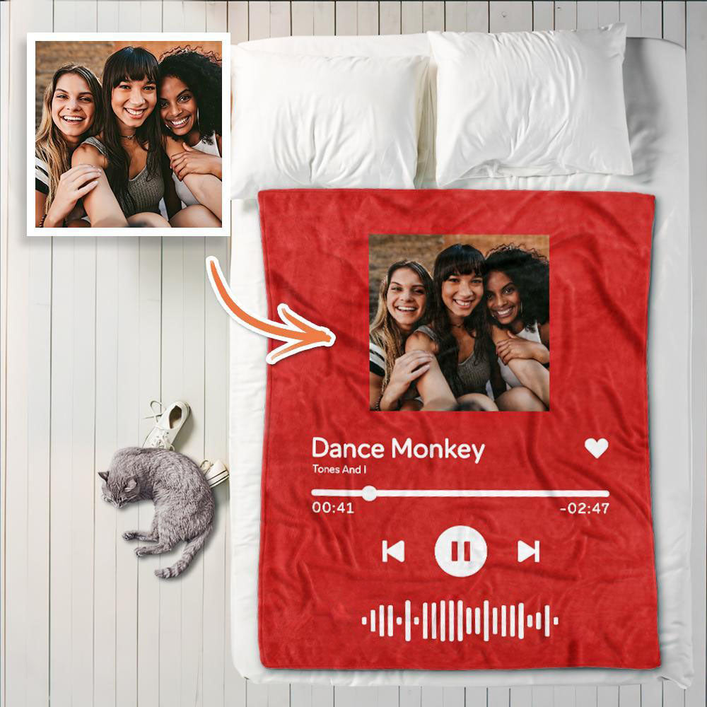 Custom Scannable Song Code Blanket Photo Blankets - Funny couple ...