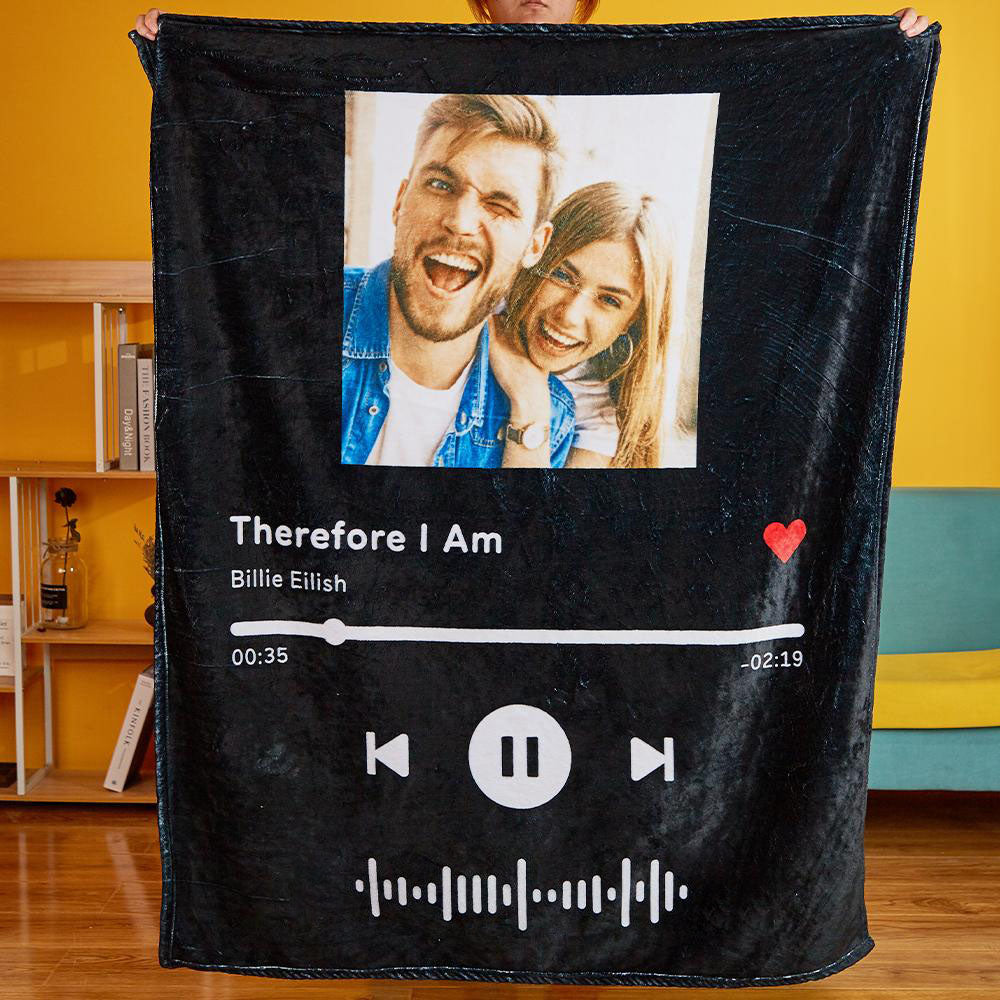 Custom Scannable Song Code Blanket Photo Blankets - Funny couple ...