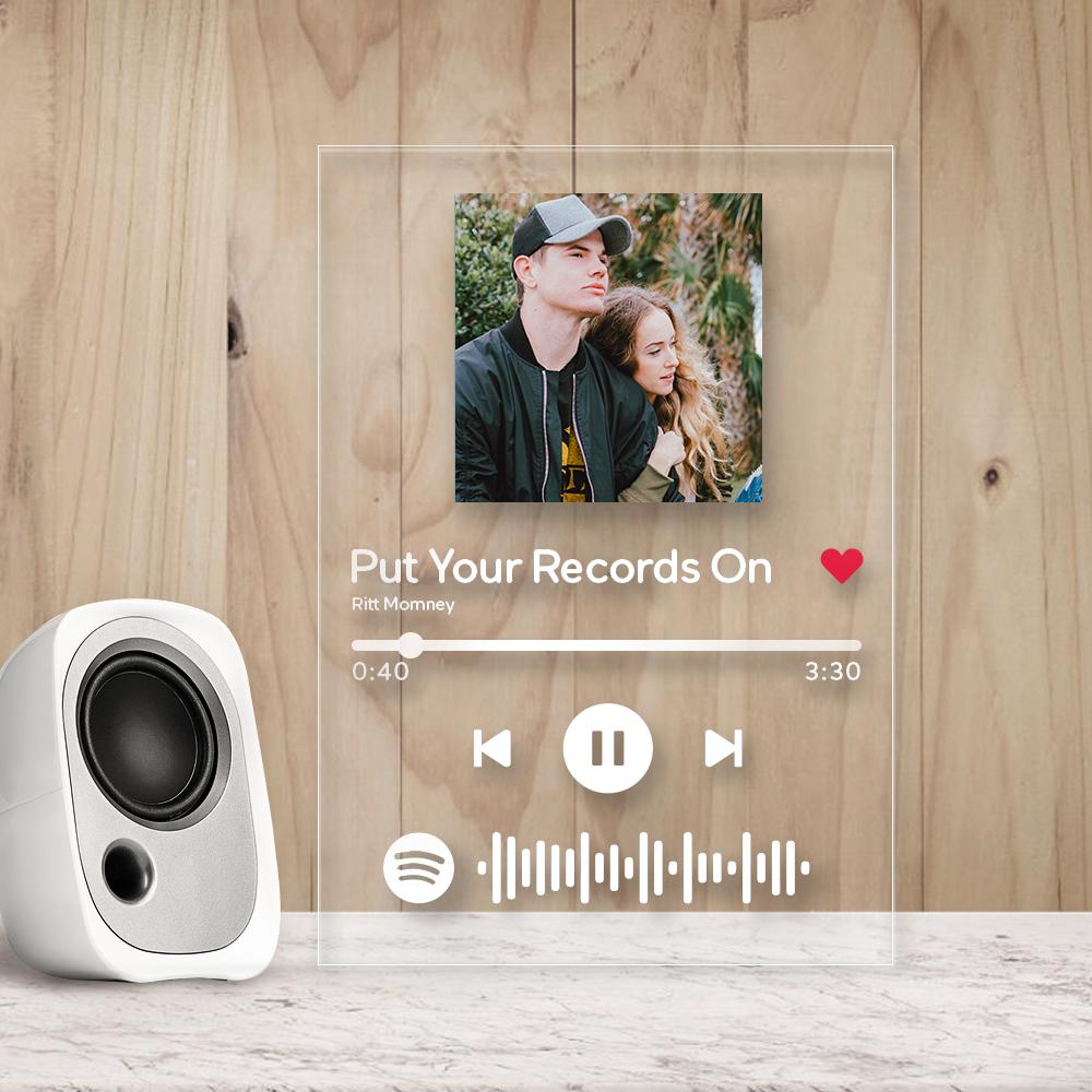 Spotify Song Acrylic Music Plaque - Gift for Him | MySpotifyGiftsUS