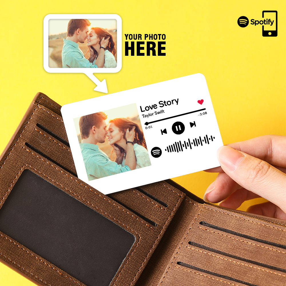 Custom Spotify Code Plaque Photo Gift Card | Gift For Couple ...