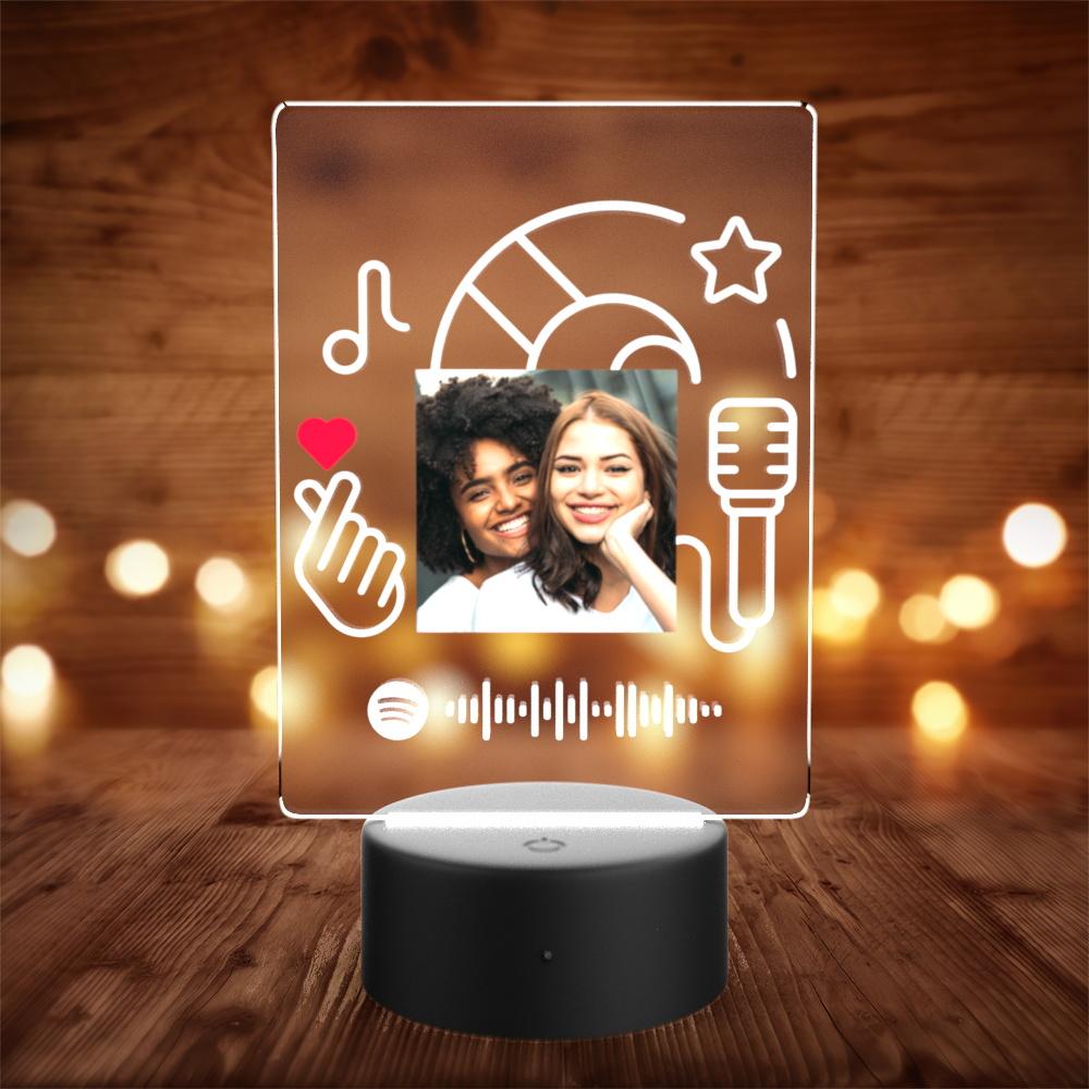 Spotify LED Lamp with 7 Colors - Finger Heart | MySpotifyGiftsUS