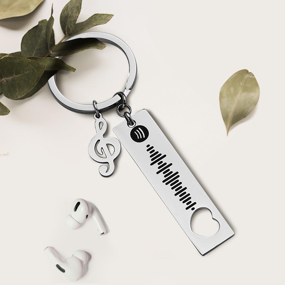 Custom Spotify Keychain - Stainless Steel | MySpotifyGiftsUS