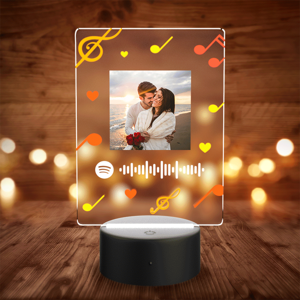 Custom Spotify Lamp with 7 Colors - Sweet Couple | MySpotifyGiftsUS
