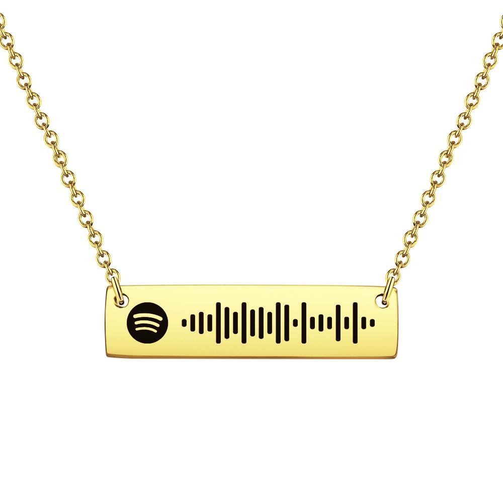 Personalized Bar Necklace Spotify Code Necklace Custom Music Spotify ...