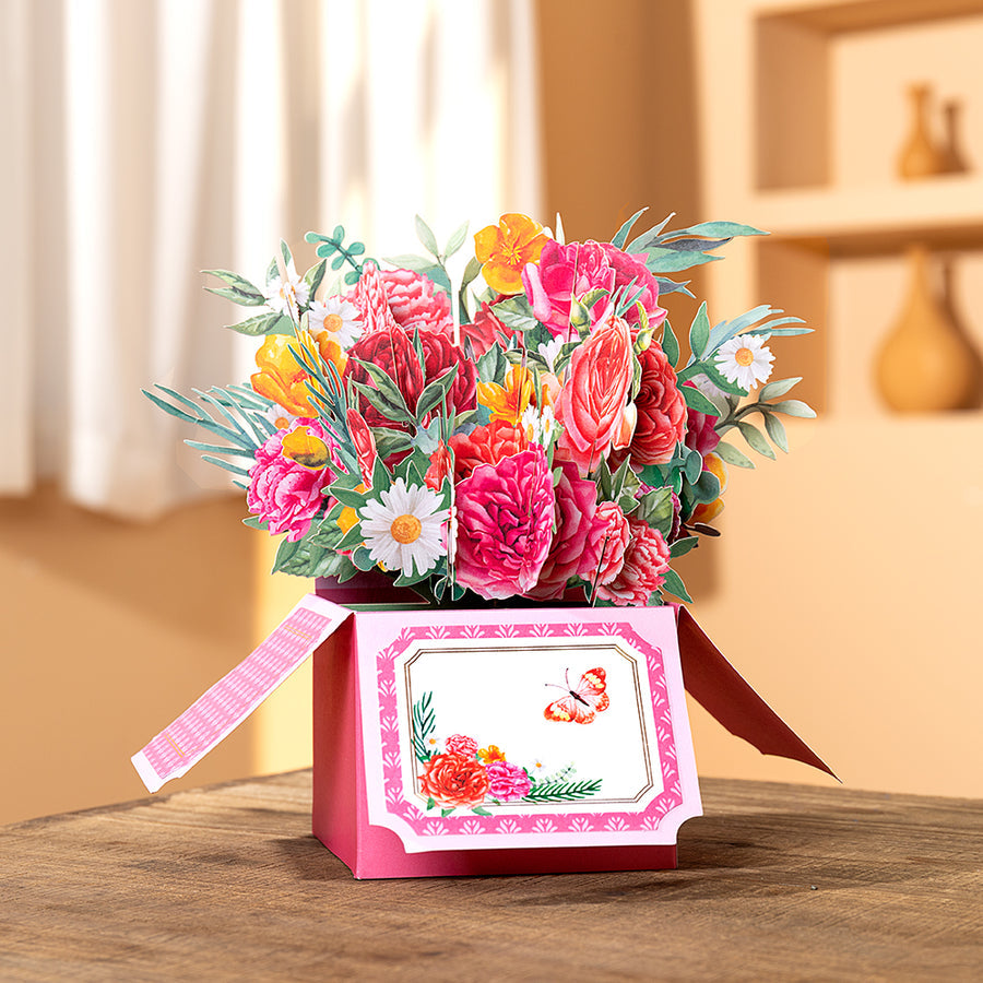 Carnation Cute Pop up Flower Box for Mother's Day | MySpotifyGiftsUS