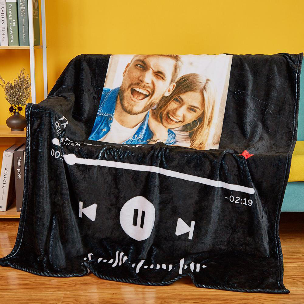 Custom Scannable Song Code Blanket Photo Blankets - Funny couple ...