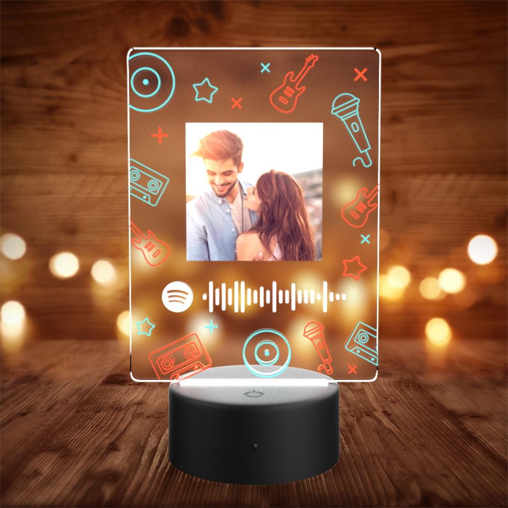 Custom Spotify Night Light with 7 Colors Spotify Acrylic LED Lamp ...