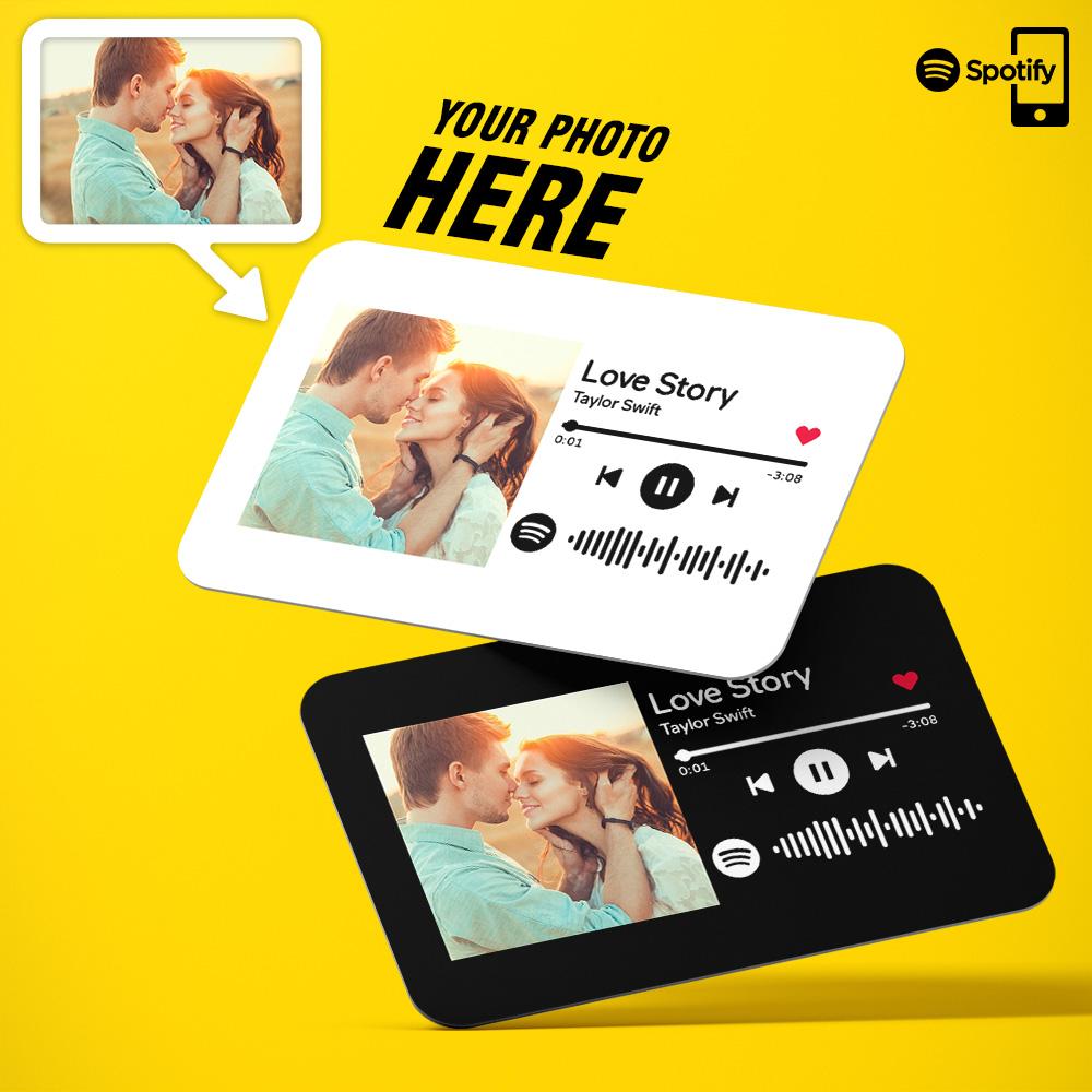 Custom Spotify Code Plaque Photo Gift Card | Gift For Couple ...