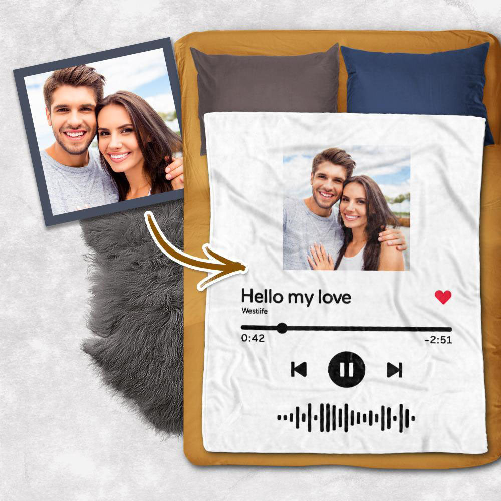 Custom Scannable Song Code Blanket Photo Blankets - Funny couple ...