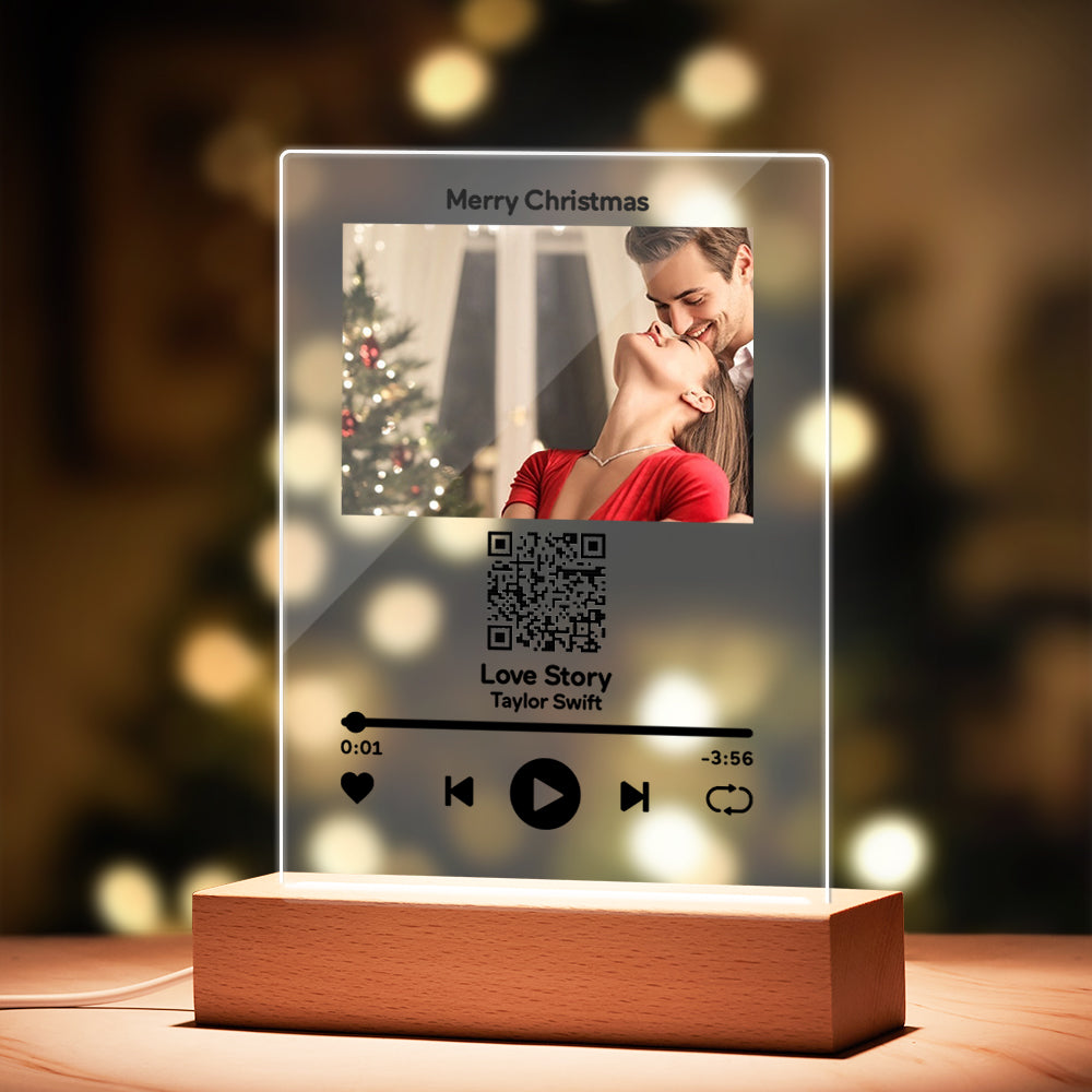 Custom Scannable QR Code Plaque Personalized Photo and Text Plaque with ...