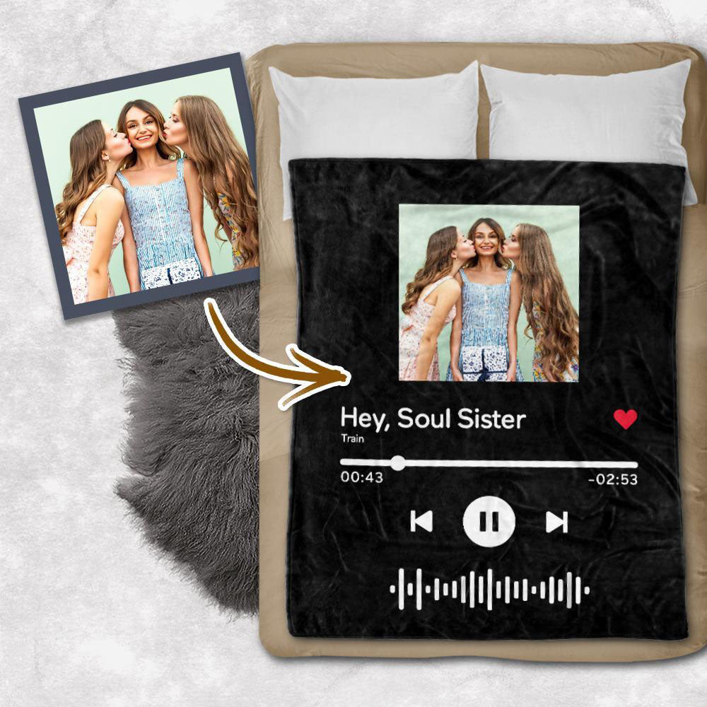 Custom Scannable Song Code Blanket Photo Blankets - Funny couple ...