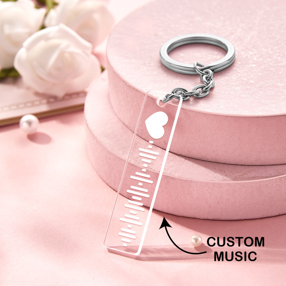 Custom Spotify Code Keychain Scannable Acrylic Keychain Creative Gift ...
