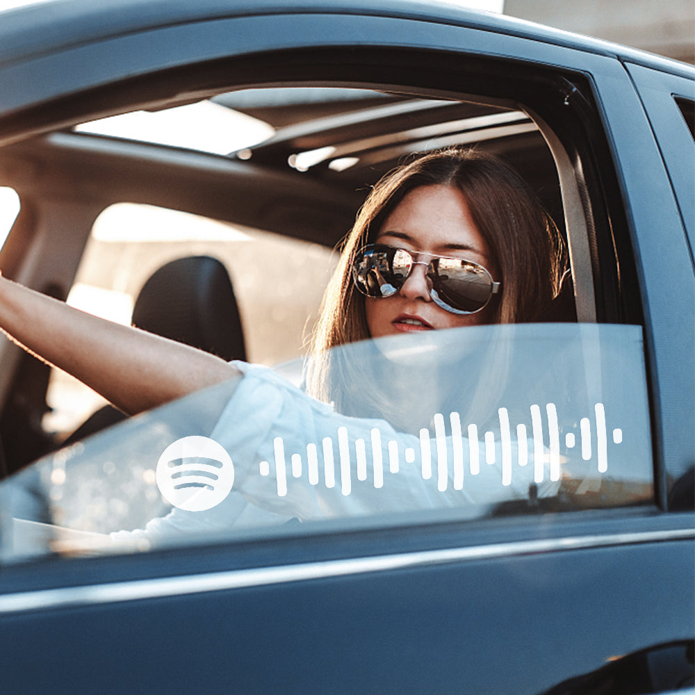 Custom Scannable Spotify Code Car Decal Sticker | MySpotifyGiftsUS