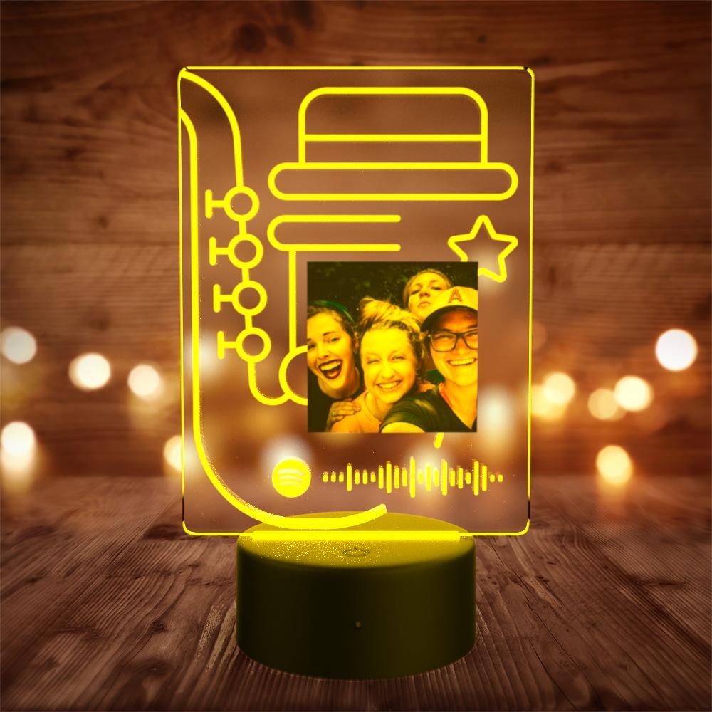 Custom Spotify Night Light with 7 Colors Spotify Acrylic LED Lamp ...