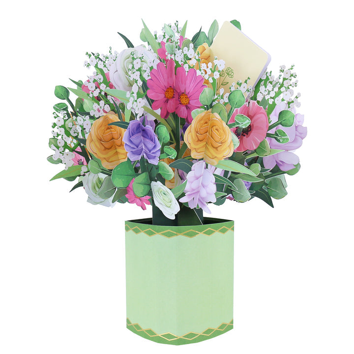 White Flowers Box Card Pop up Card for Easter | MySpotifyGiftsUS