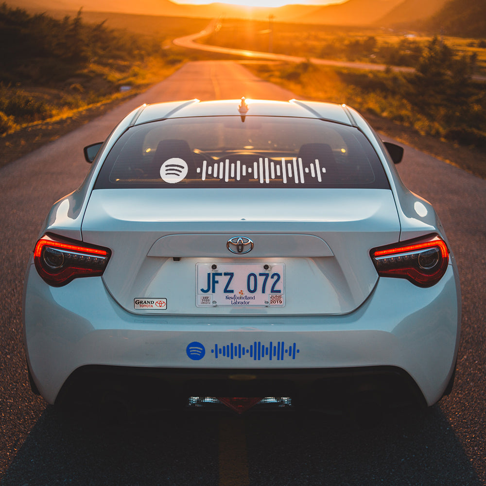 Custom Scannable Spotify Code Car Decal Sticker | MySpotifyGiftsUS