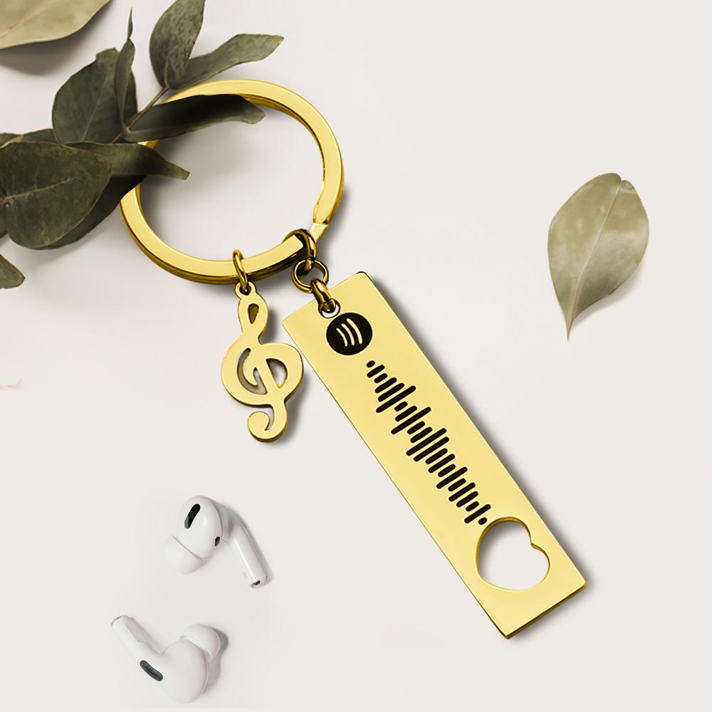 Custom Spotify Keychain - Stainless Steel | MySpotifyGiftsUS