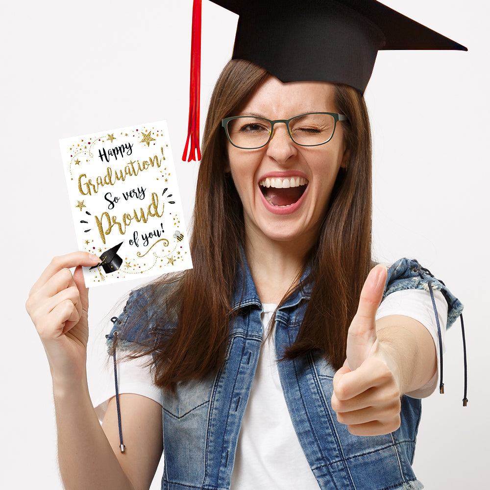 Graduation Card Happy Graduation Card So Proud of You - Greeting Card ...