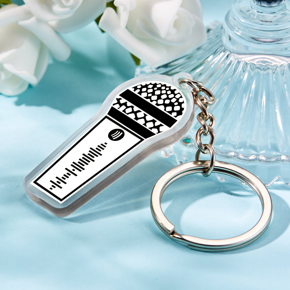 Custom Spotify Keychain Microphone Keychain Acrylic Keychain with Many ...