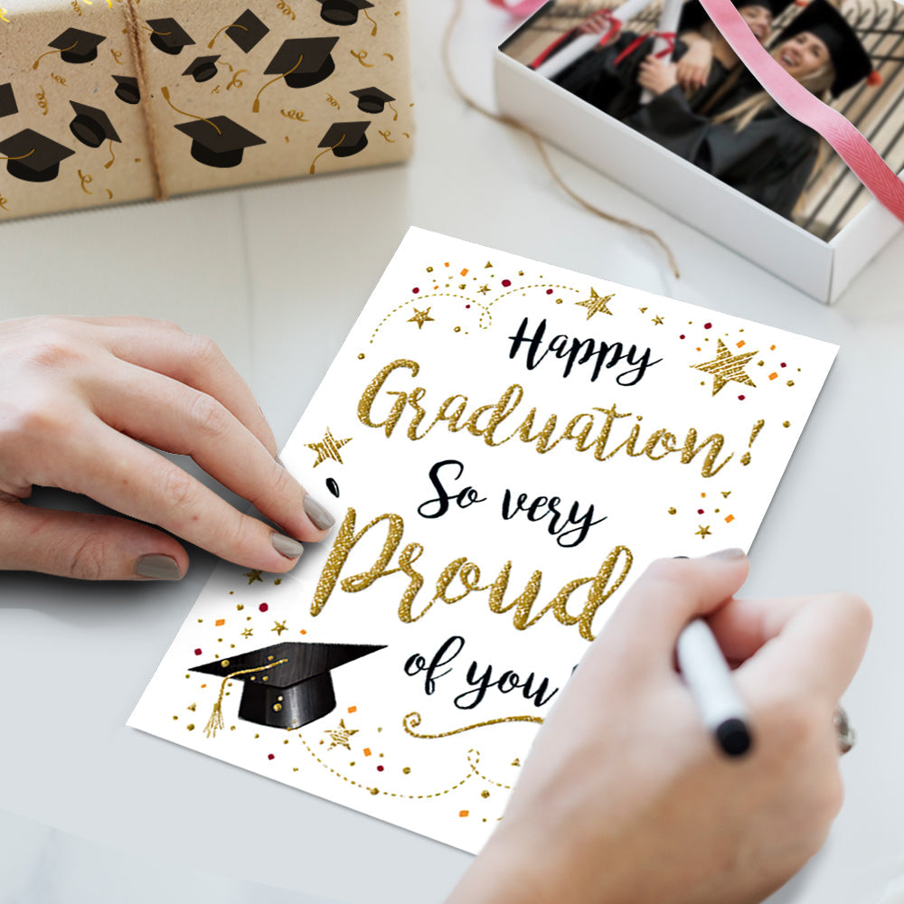 Graduation Card Happy Graduation Card So Proud of You - Greeting Card ...