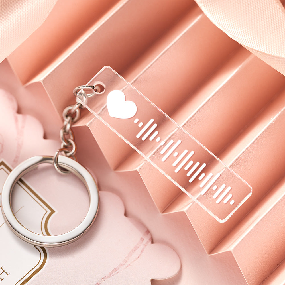 Custom Spotify Code Keychain Scannable Acrylic Keychain Creative Gift ...