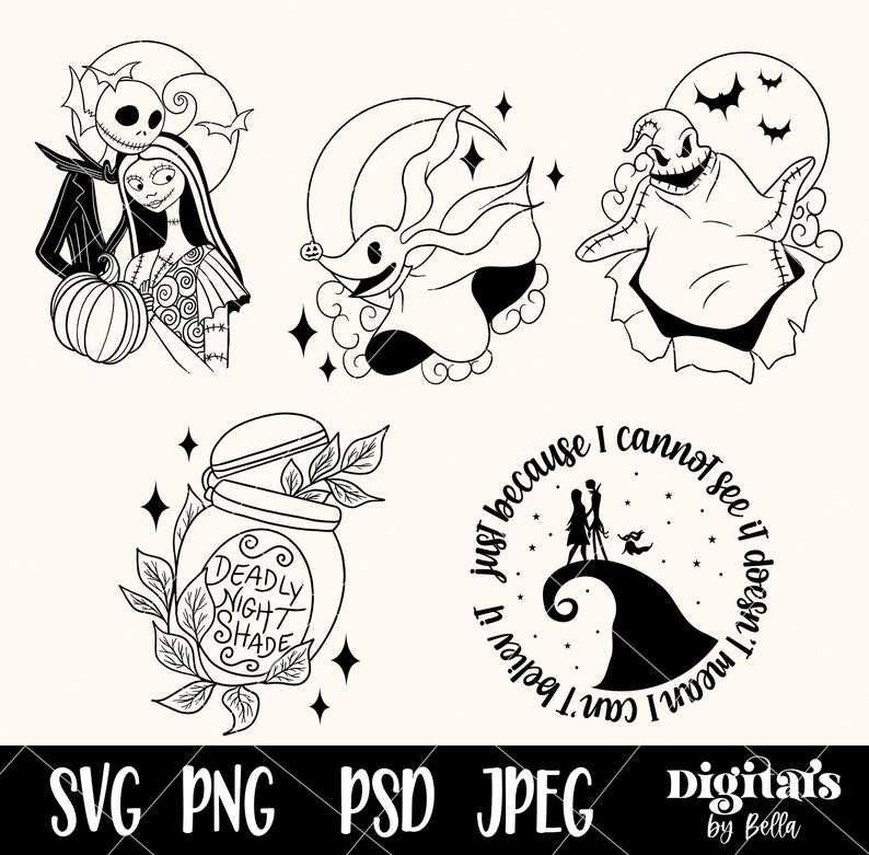 Cricut Nightmare Before Christmas Svg | fantasyanimatedfilmsvg.com