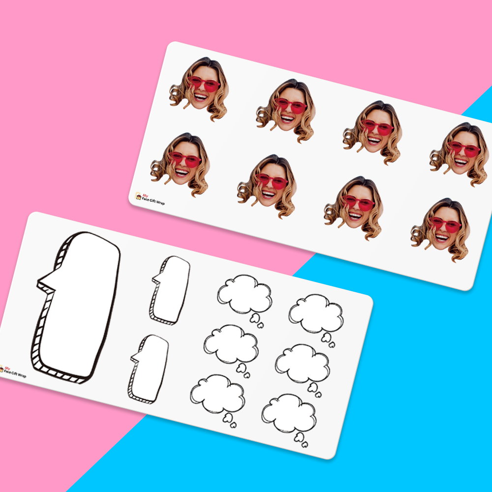 Custom Face Sticker Sheet Sweet Girl 1.6in. | Custom Face Stickers ...