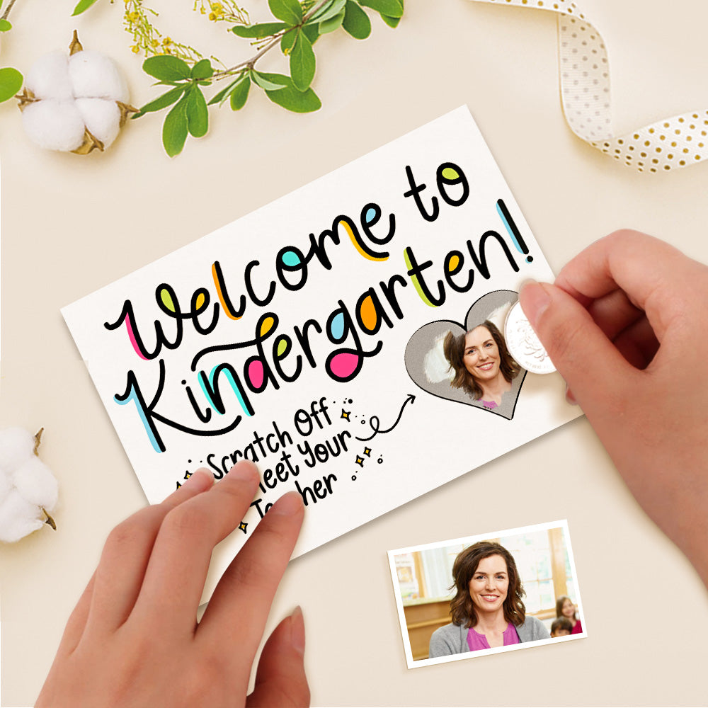 Custom Photo Teacher Reveal Scratch Card Personalized Meet the Teacher ...