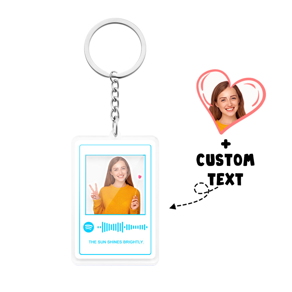 Scannable Custom Photo Spotify Code Keychain Acrylic Music Plaque ...