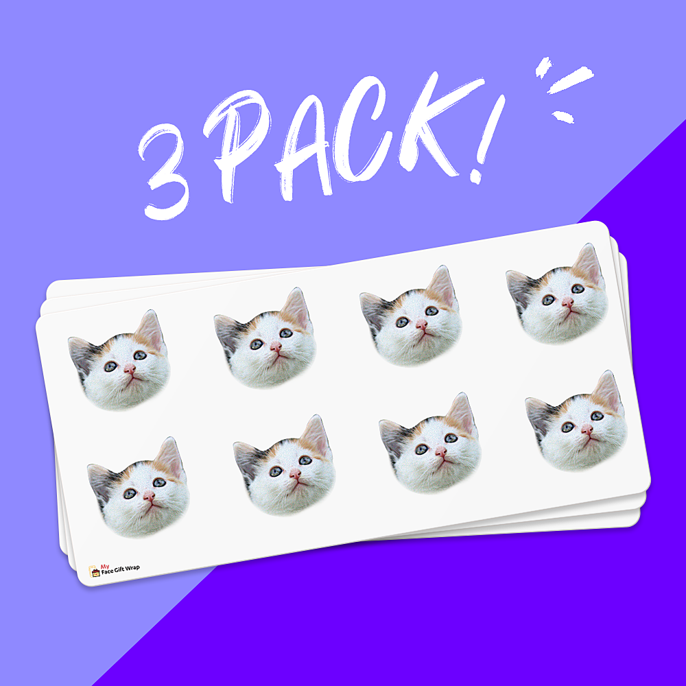 Custom Face Sticker Sheet Cat 1.6in. | Custom Face Stickers | Face ...