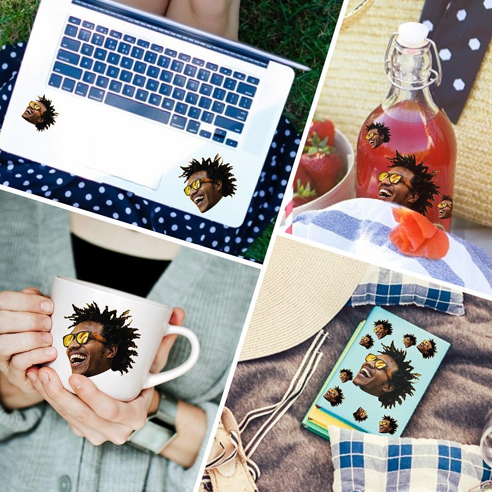 Custom Face Sticker Sheet - Trendy boy | Custom Face Stickers | Face ...