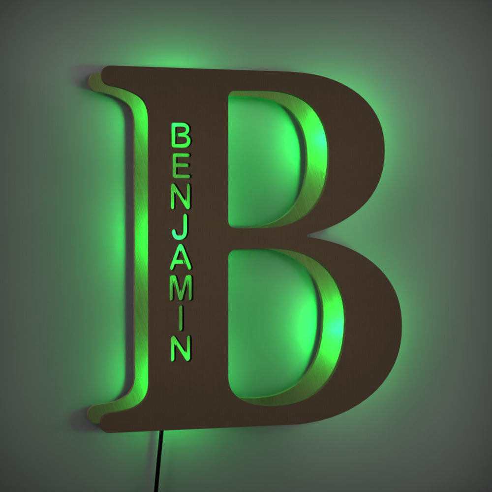 Custom Woodcut Alphabet Wall Light Night Light - Name Light | Custom ...