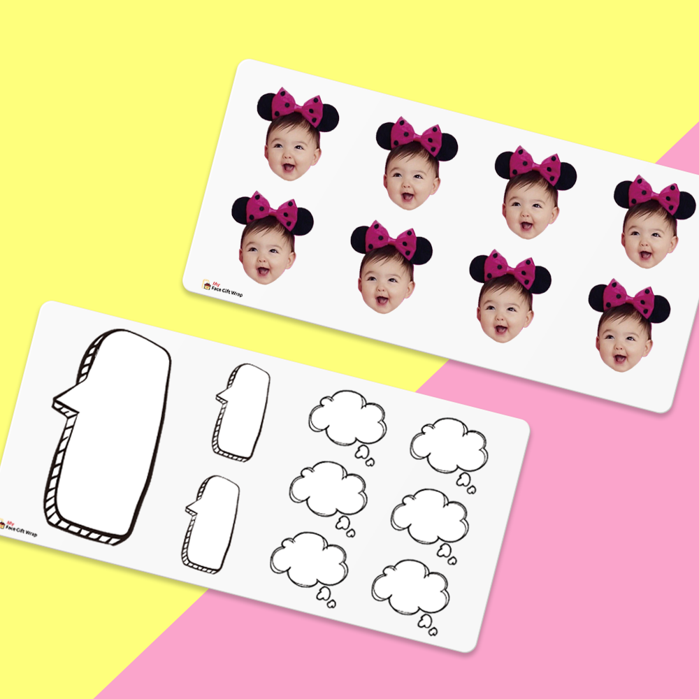 Custom Face Sticker Sheet Baby 1.6in. | Custom Face Stickers | Face ...