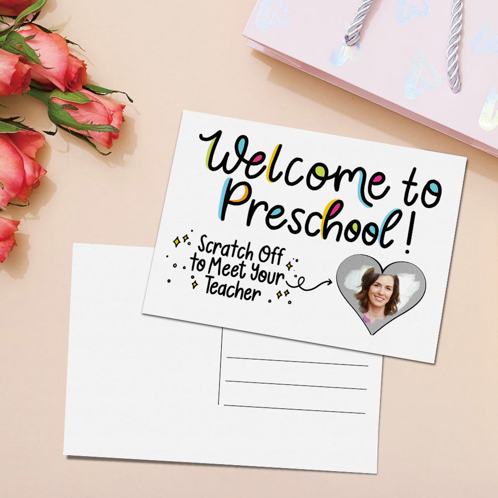 Custom Photo Teacher Reveal Scratch Card Personalized Meet the Teacher ...