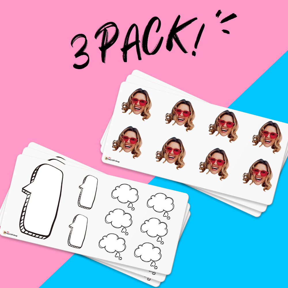 Custom Face Sticker Sheet Sweet Girl 1.6in. | Custom Face Stickers ...